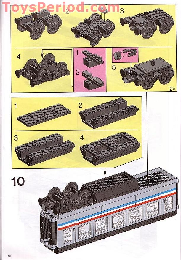 LEGO 10001 Metroliner Instructions and Parts List
