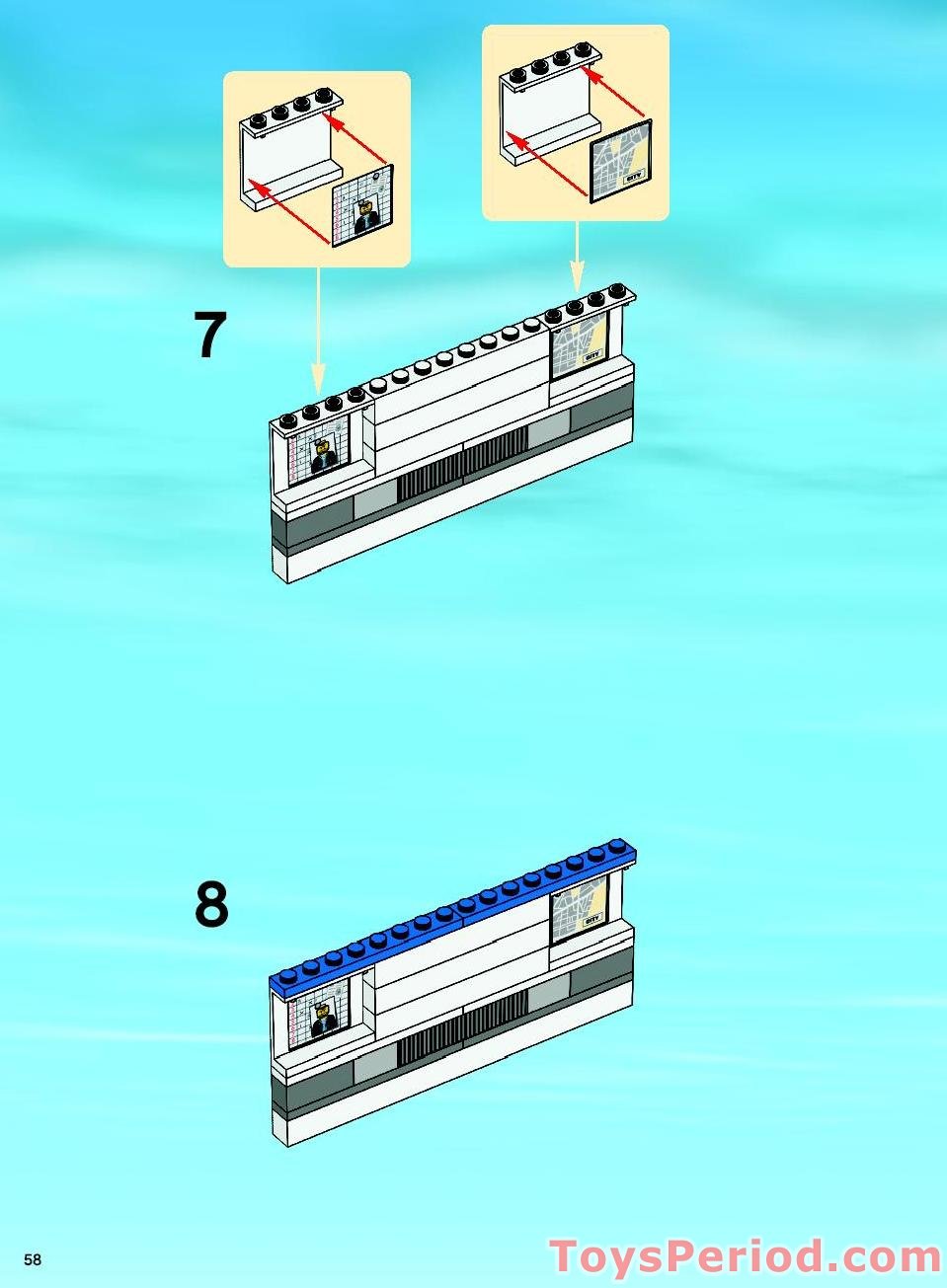 LEGO 7743 Police Command Center Instructions and Parts List