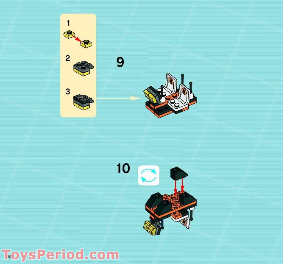 LEGO 8637 Mission 8: Volcano Base Instructions and Parts List