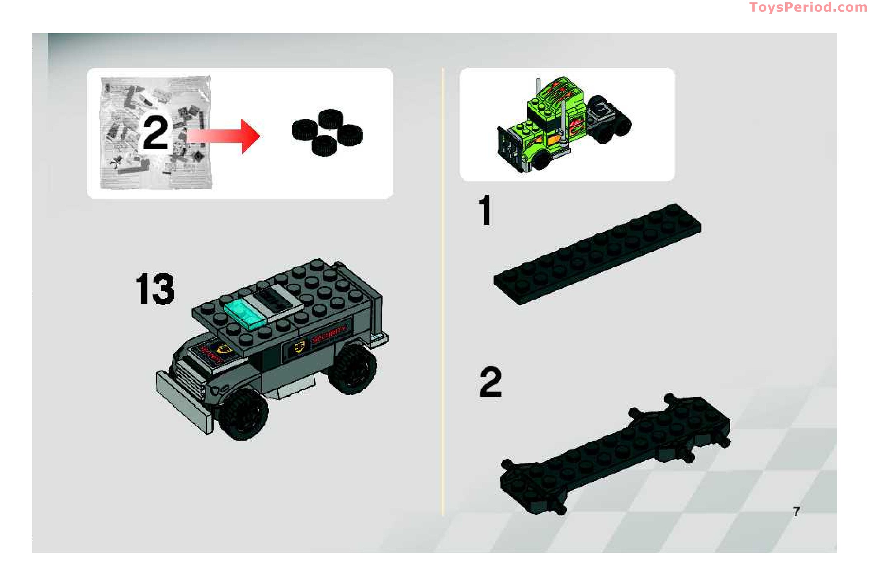 LEGO 8199 Security Smash Instructions and Parts List