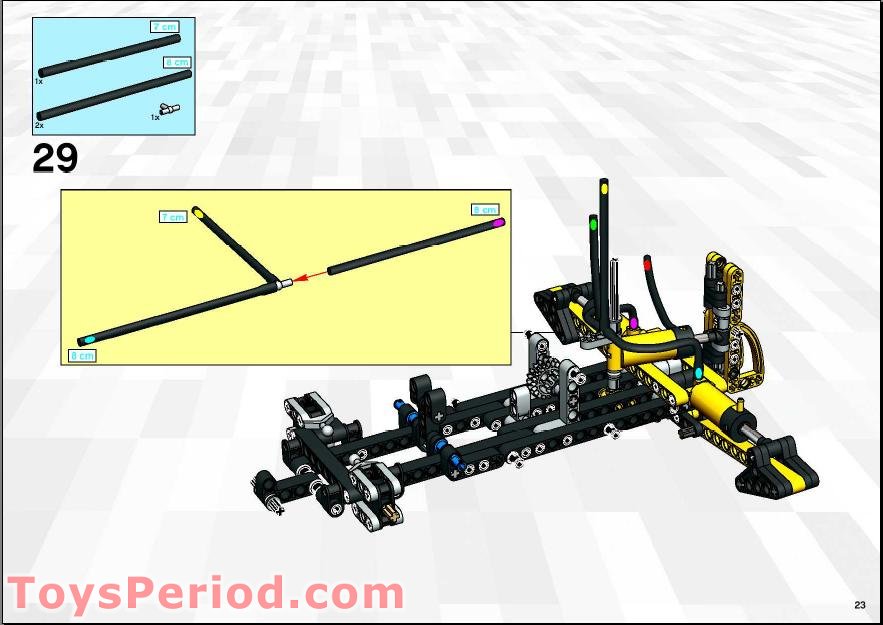 LEGO 8455 Back-hoe Loader (Backhoe) Instructions and Parts List