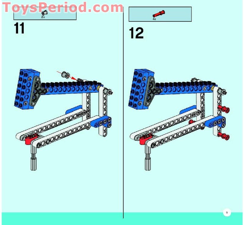 LEGO 9686-1 Simple and Motorized Mechanisms Base Set Instructions and Parts List