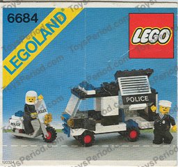 LEGO 6684 Police Patrol Squad Instructions and Parts List