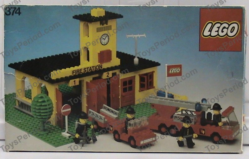 LEGO 374-1 Fire Station Instructions and Parts List