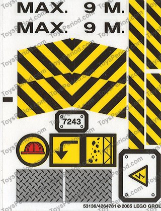 LEGO Sets with Part 7243stk01 Sticker Sheet for Set 7243 - (53136/4264781)