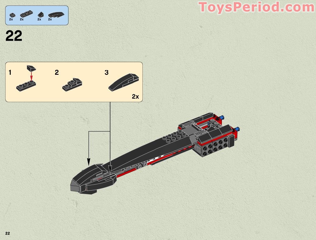 LEGO 75018 Jek-14's Stealth Starfighter Instructions and Parts List