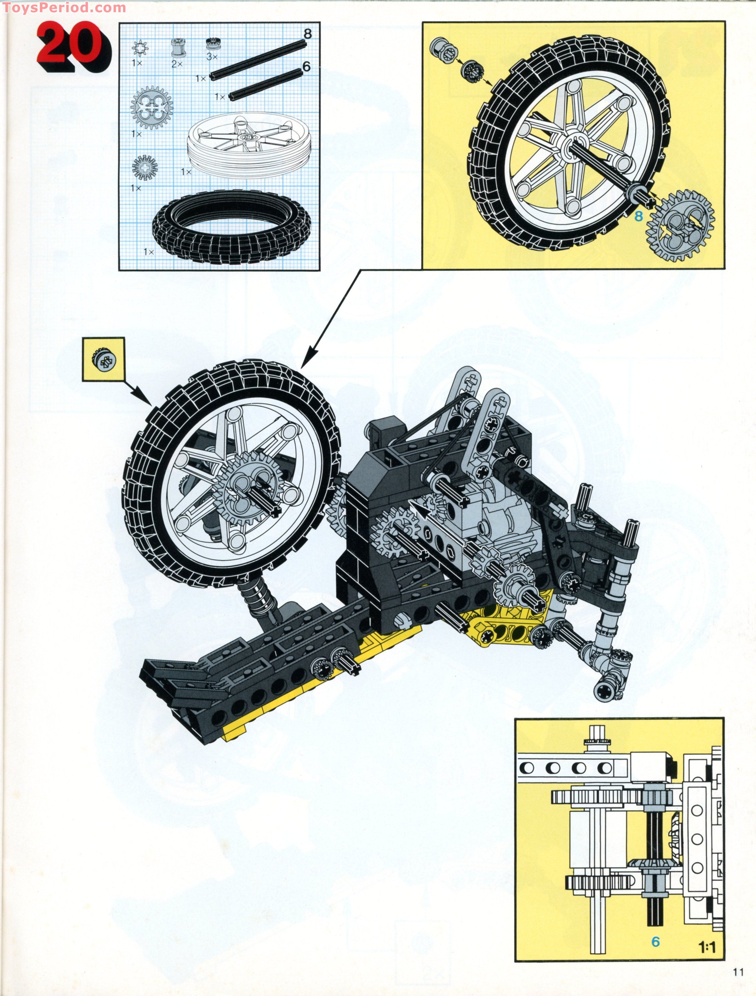 LEGO 8838 Shock Cycle Instructions and Parts List