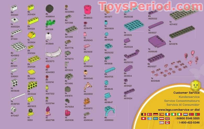 LEGO 3183 Stephanie's Cool Convertible Instructions and Parts List