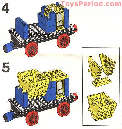 LEGO 180 4.5v Train with 5 Wagons and Circle of Track Instructions and ...