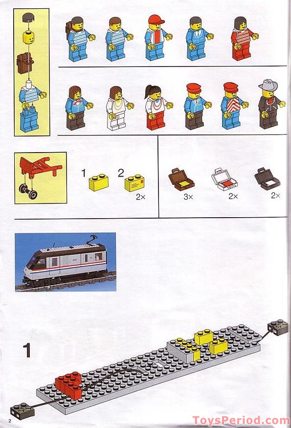 LEGO 10001 Metroliner Instructions and Parts List