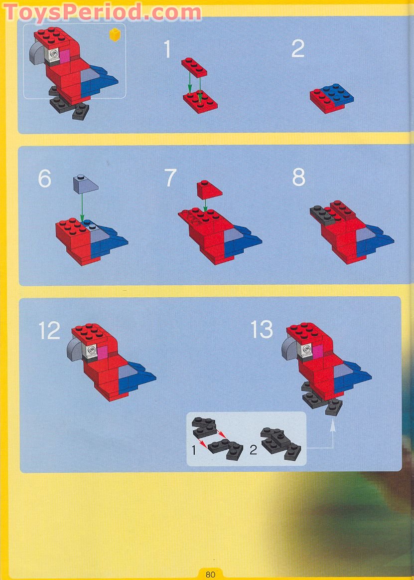LEGO 4101 Wild Collection Instructions and Parts List