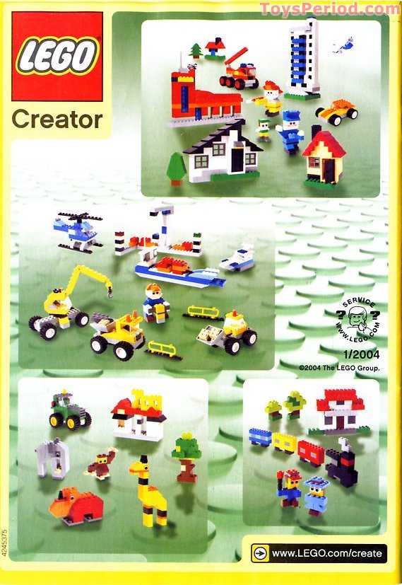 LEGO 4496-1 Fun with Building Tub Instructions and Parts List