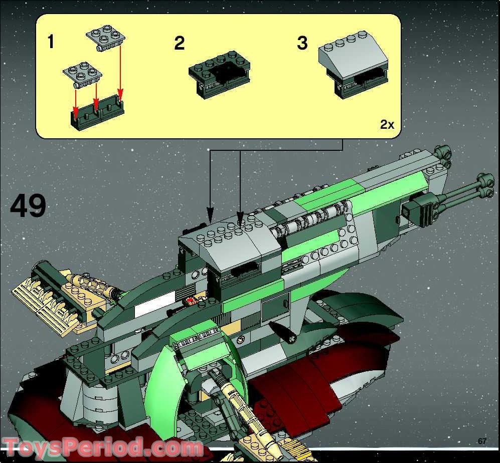LEGO 6209 Slave I Instructions and Parts List