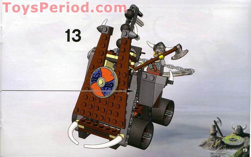 LEGO 7017 Viking Catapult Versus Nidhogg Dragon Instructions and Parts List