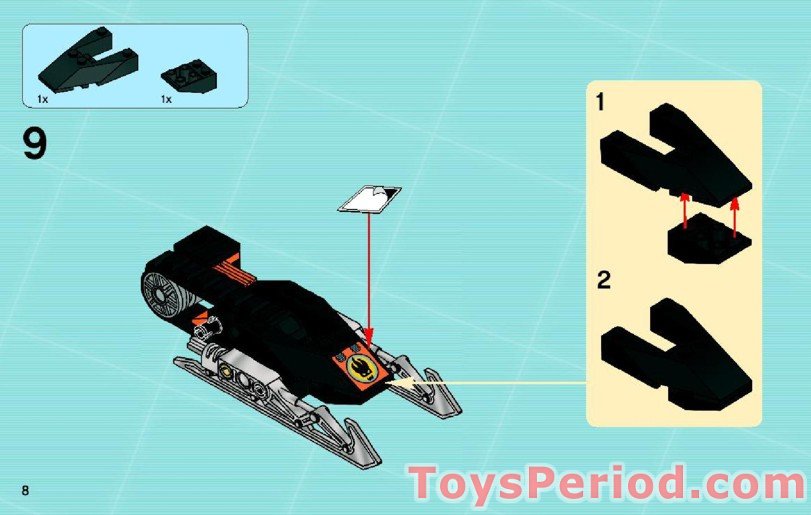 LEGO 8631 Mission 1: Jetpack Pursuit Instructions and Parts List