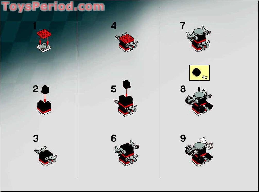 LEGO 8681 Tuner Garage Instructions and Parts List