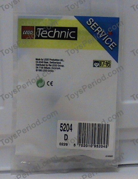 LEGO 5204 Cyber Slam Accessories Set Parts List