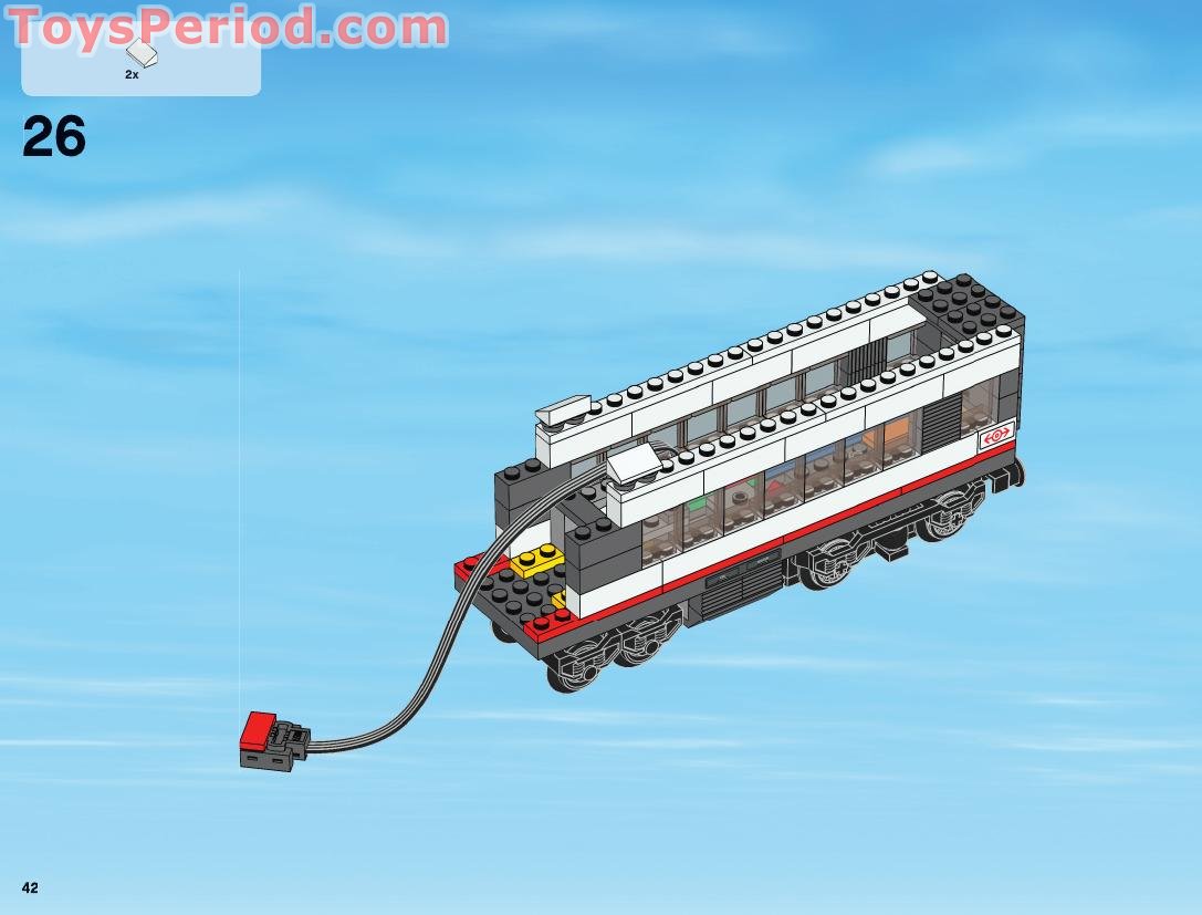 LEGO 60051 High-speed Passenger Train Instructions and Parts List