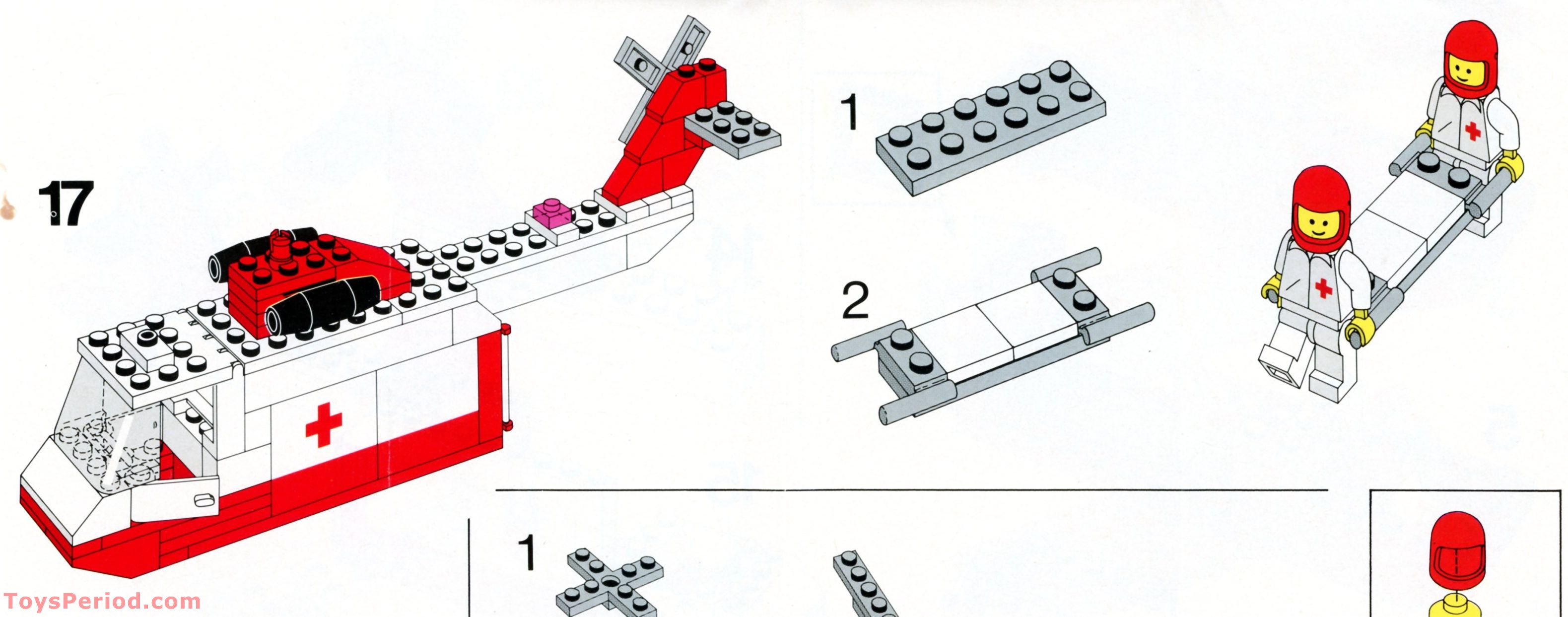 LEGO 6691 Red Cross Helicopter Instructions and Parts List