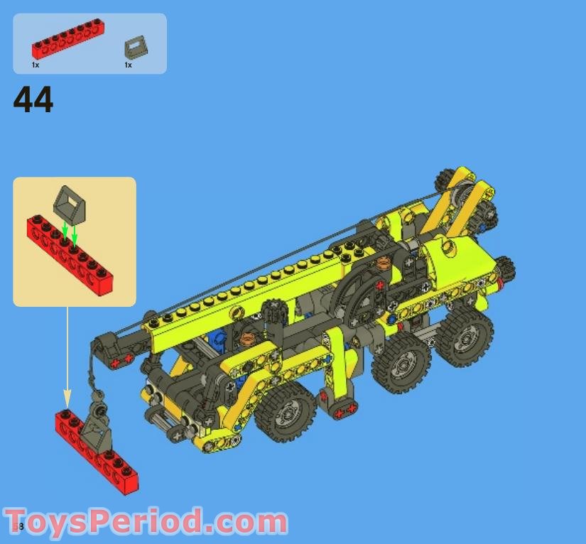 LEGO 8067 Mini Mobile Crane Instructions and Parts List