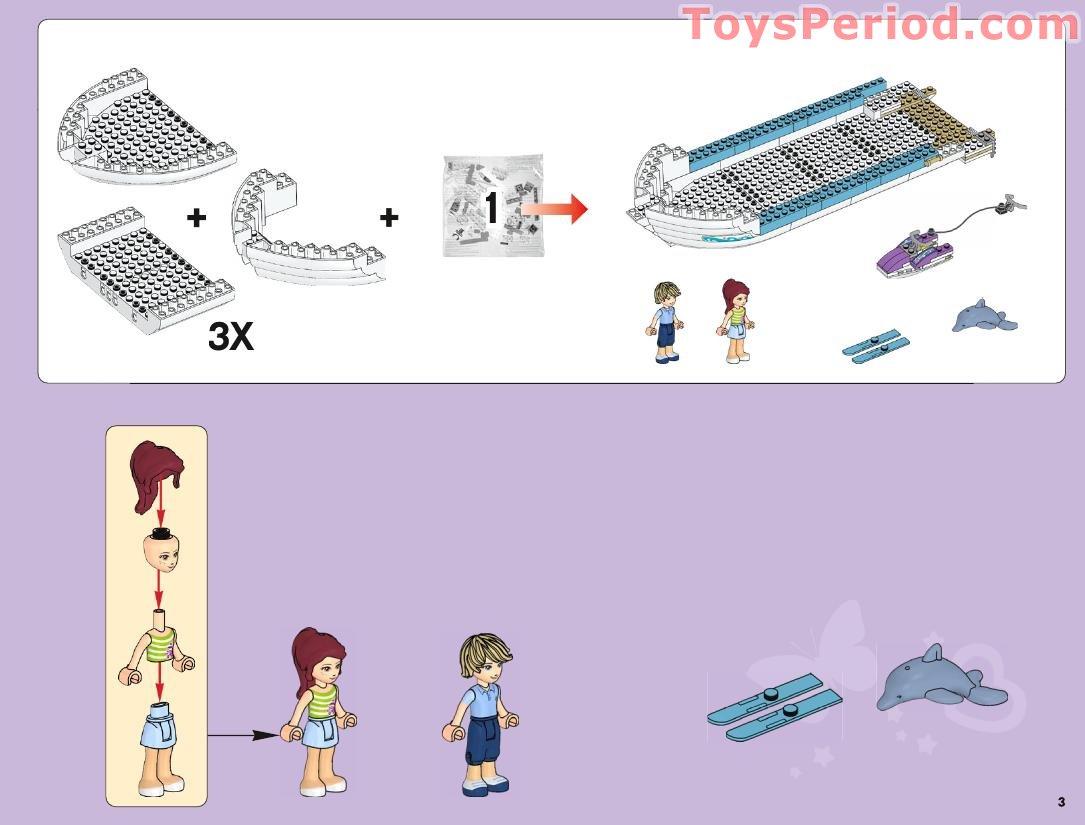 LEGO 41015 Dolphin Cruiser Instructions and Parts List