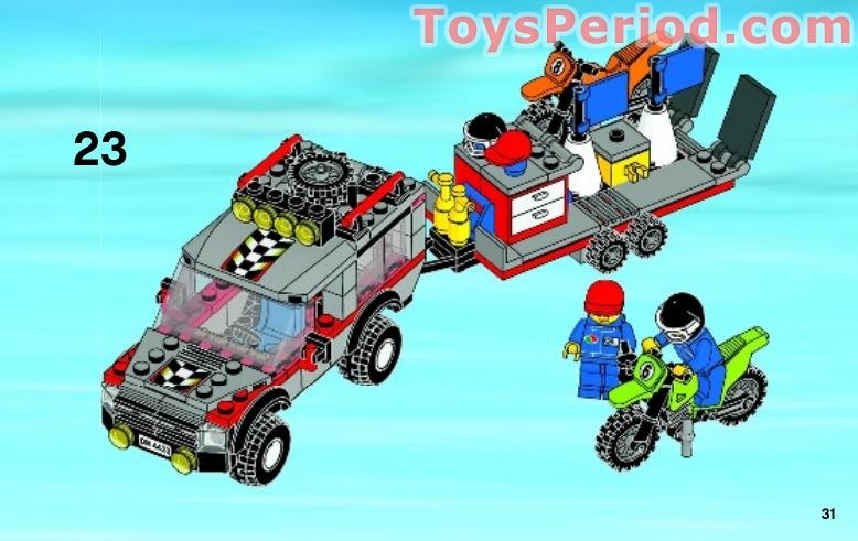 LEGO 4433 Dirt Bike Transporter Instructions and Parts List