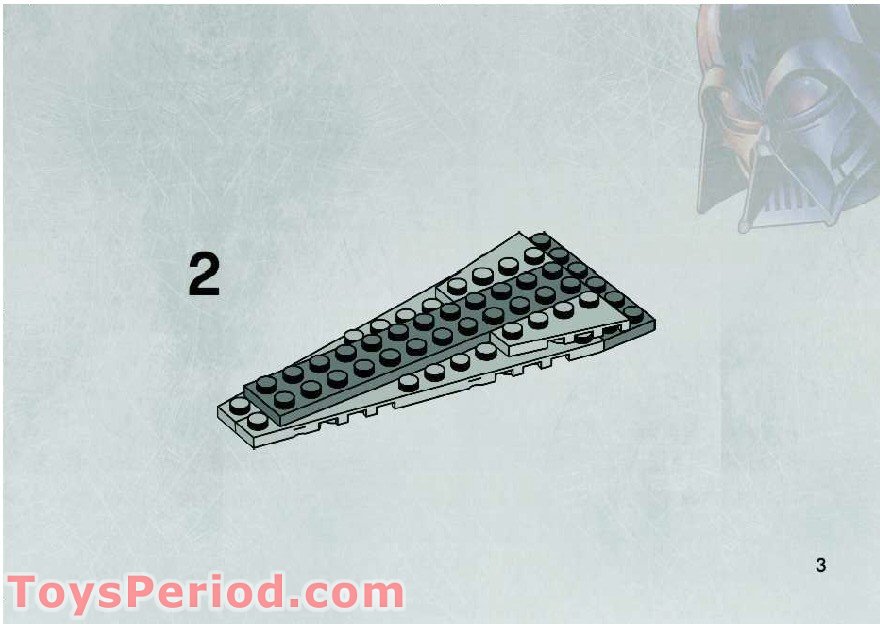 LEGO 20007 Mini Republic Attack Cruiser Instructions and Parts List