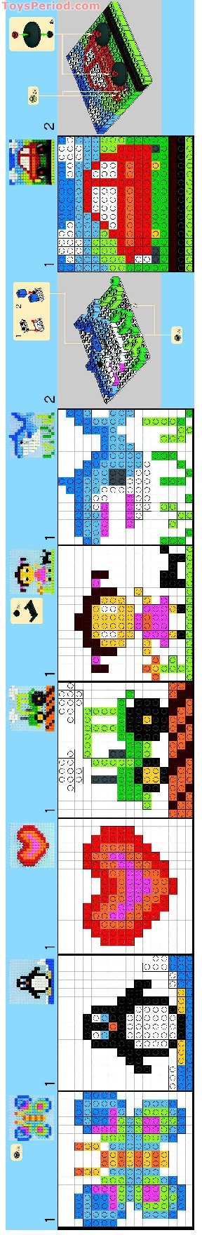 LEGO 6163 A World of LEGO Mosaic 9 in 1 Instructions and Parts List