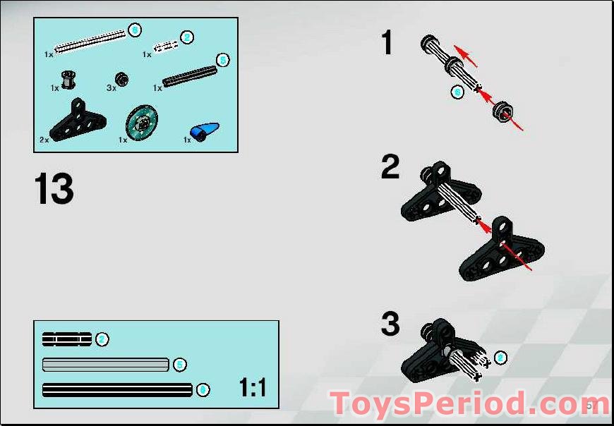 LEGO 8645 Muscle Slammer Bike Instructions and Parts List