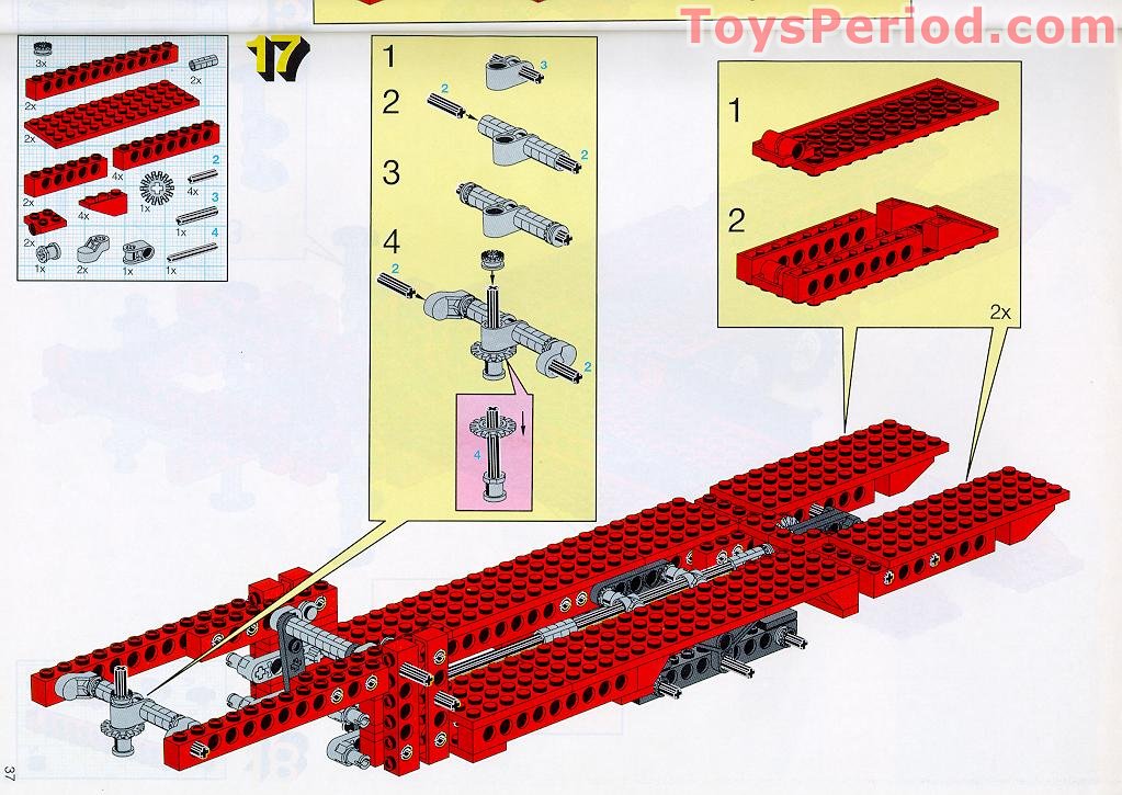LEGO 8872 Forklift Transporter Instructions and Parts List