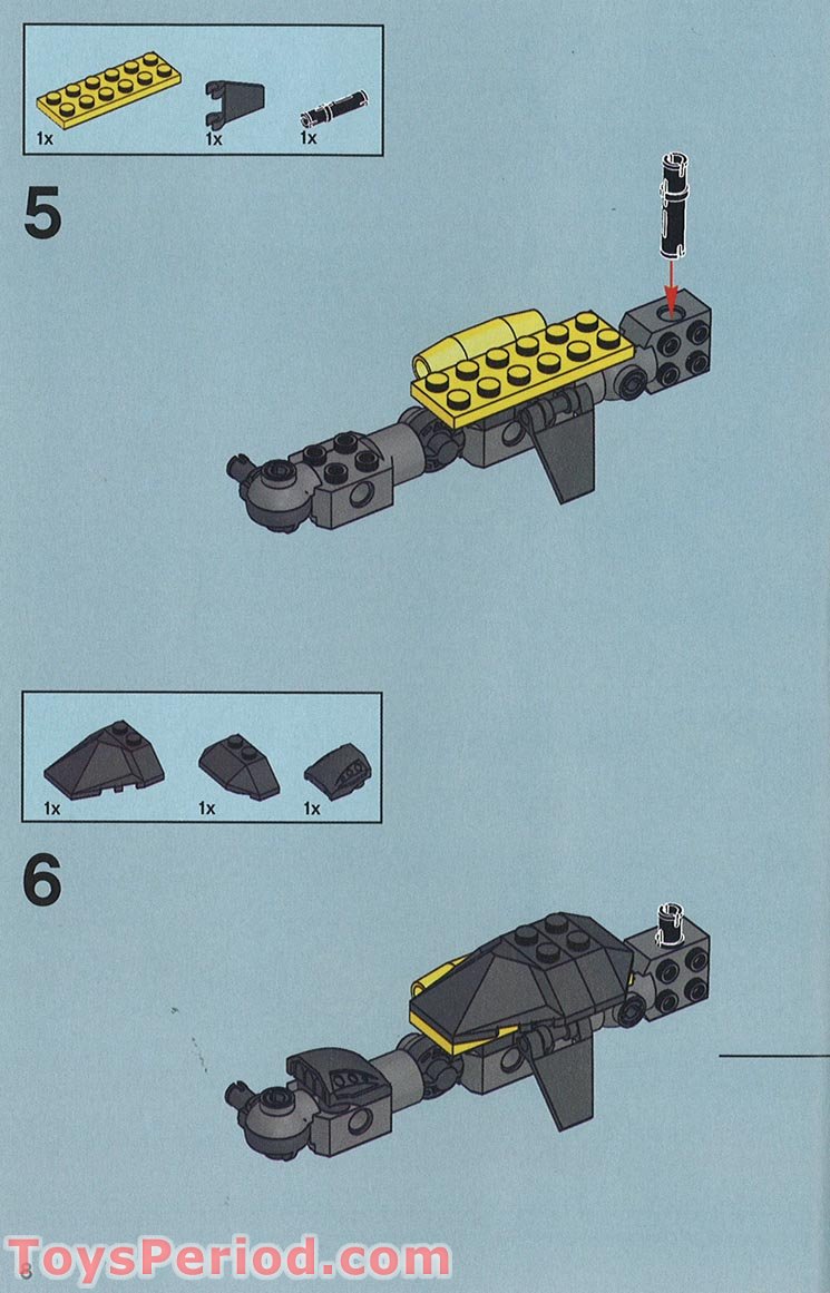 LEGO 8105 Iron Condor Instructions and Parts List