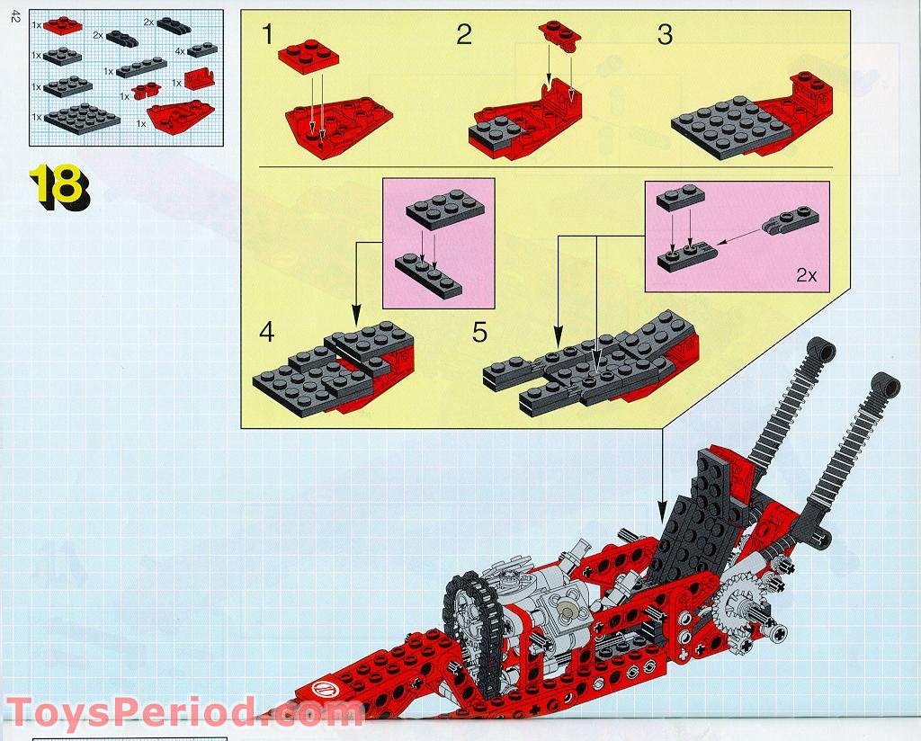 LEGO 8422 Circuit Shock Racer Instructions and Parts List