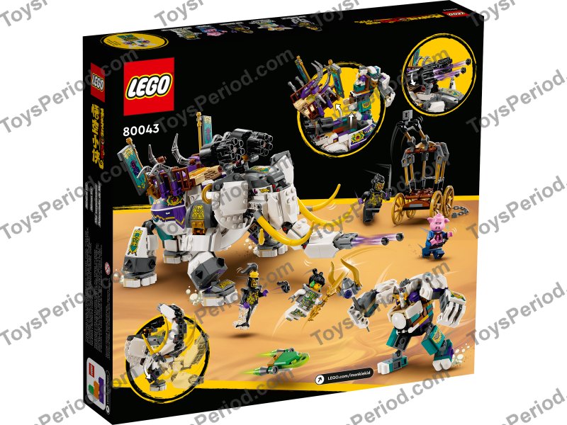 LEGO 80043 Yellow Tusk Elephant Set Parts List