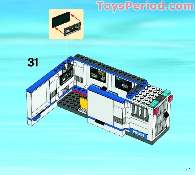 LEGO 7288 Mobile Police Unit Instructions and Parts List