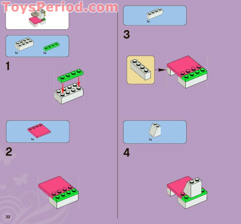 LEGO 3188 Heartlake Vet Instructions and Parts List