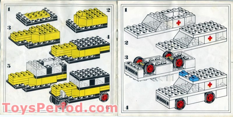 LEGO 348-2 Mini-Wheel Car and Truck Set Instructions and Parts List