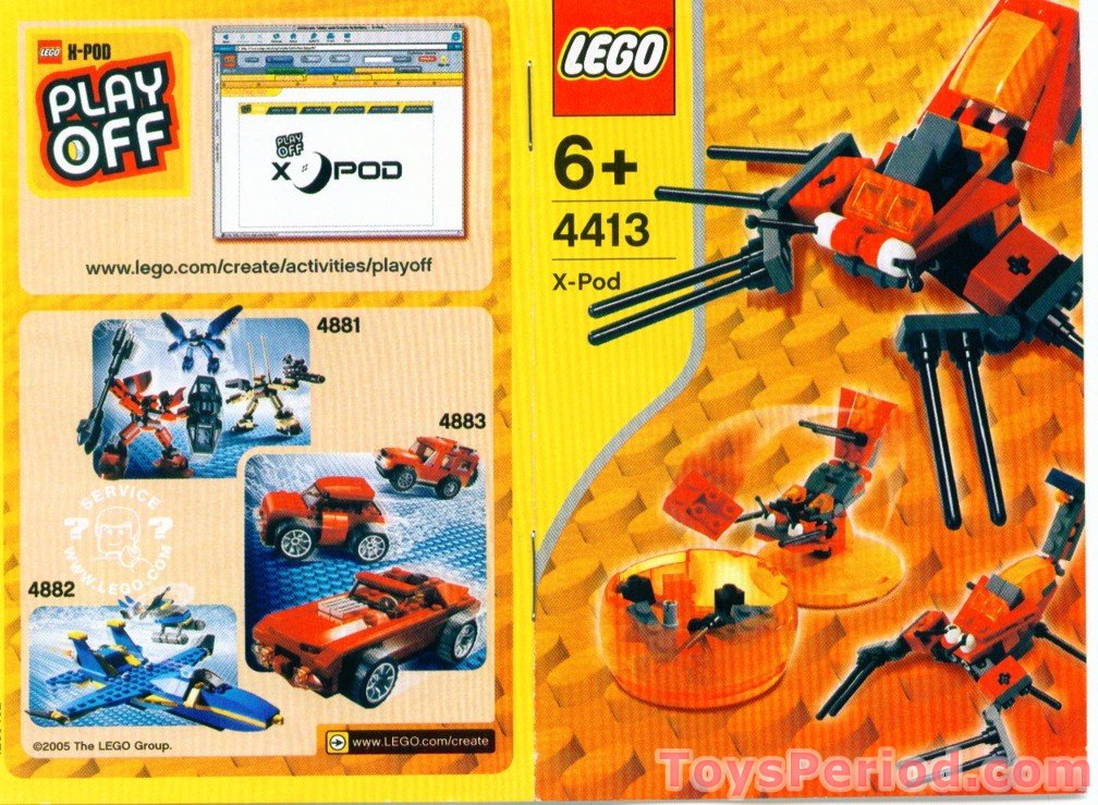 LEGO 4413 Arachno Pod Instructions and Parts List