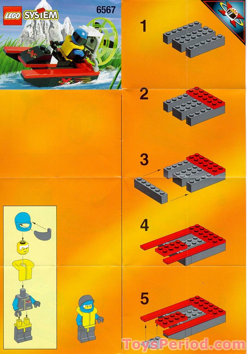 LEGO 6567 Speed Splasher Instructions and Parts List