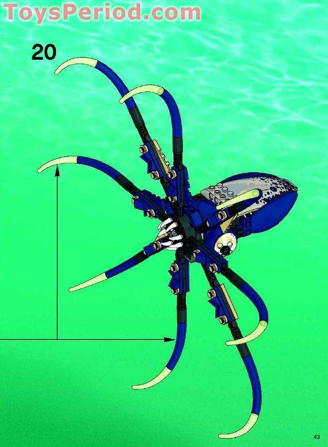 LEGO 7775 Aquabase Invasion Instructions and Parts List