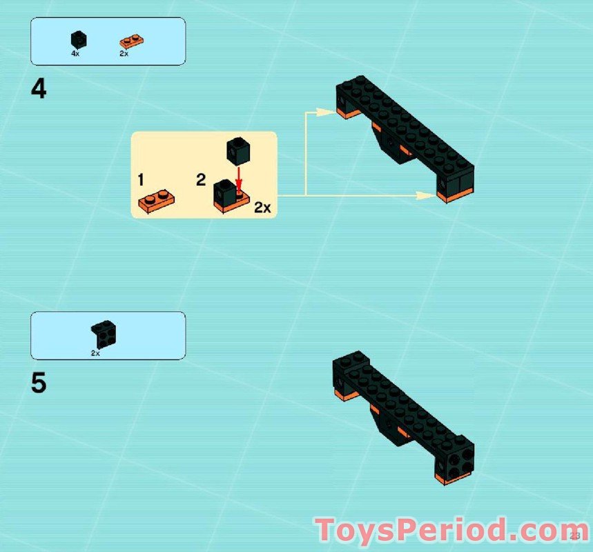 LEGO 8634 Mission 5: Turbocar Chase Instructions and Parts List