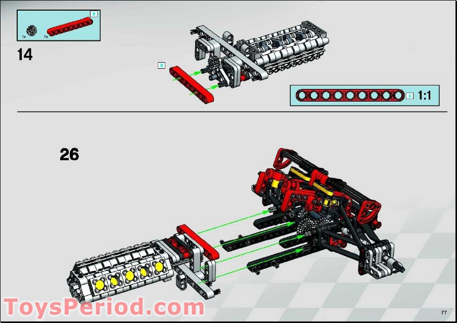 LEGO 8674 Ferrari F1 Racer 1:8 Instructions and Parts List