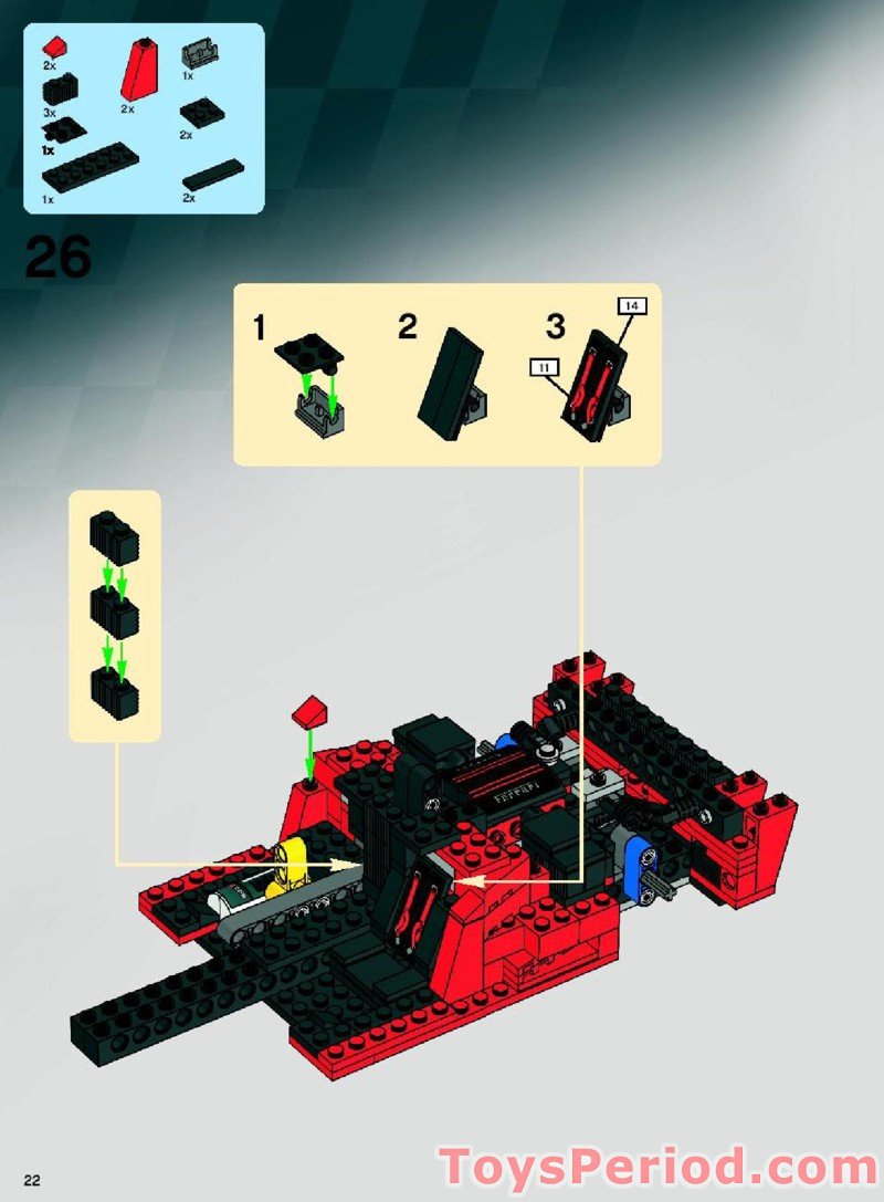 LEGO 8156 Ferrari FXX 1:17 Instructions and Parts List
