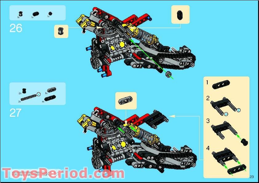 LEGO 8420 Street Bike Instructions and Parts List