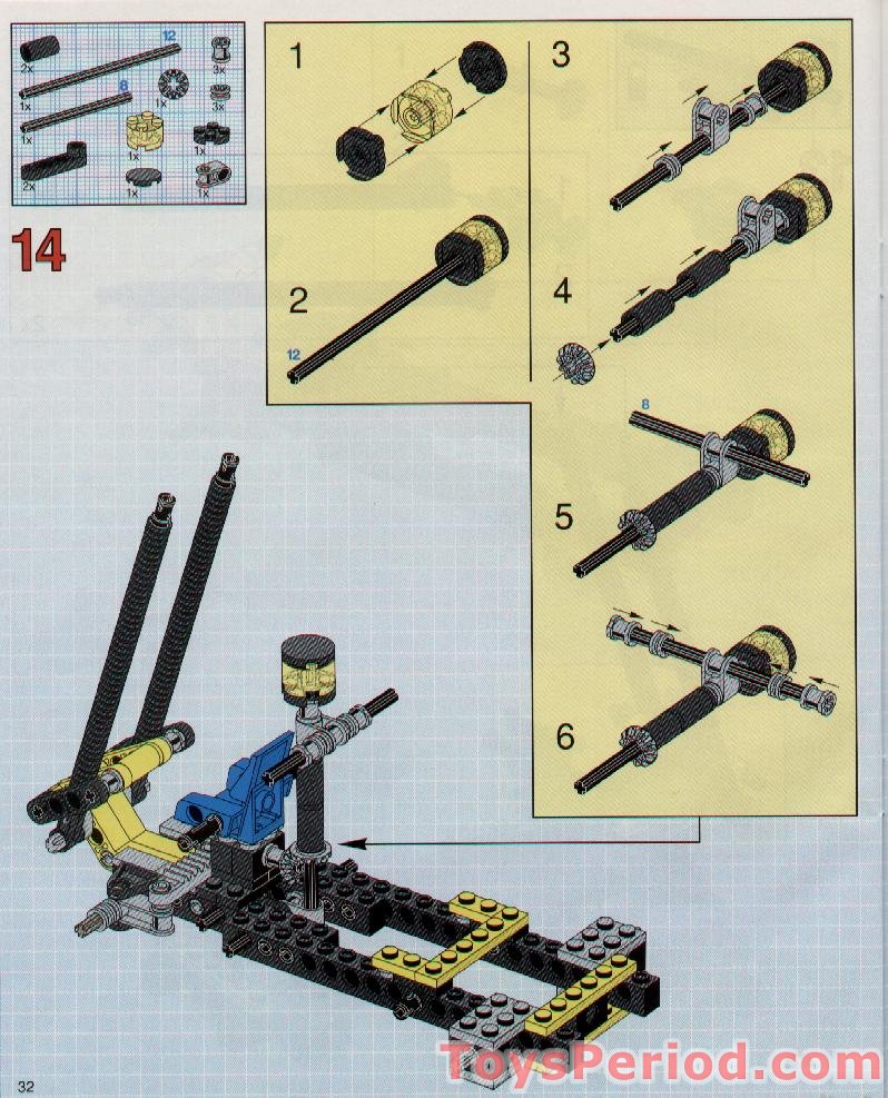 LEGO 8463 Forklift Truck Instructions and Parts List