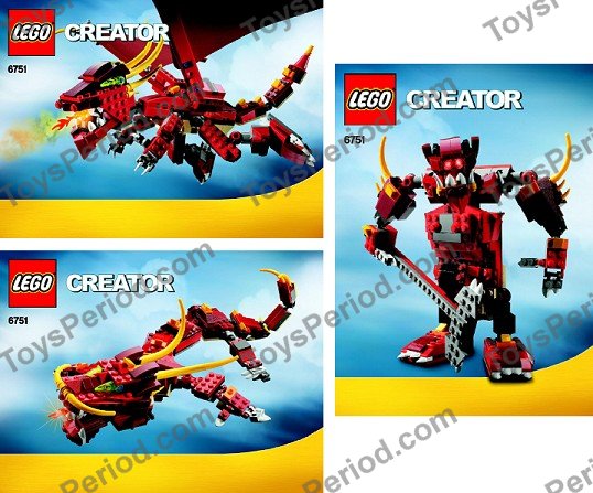 LEGO 6751 Fiery Legend Set Parts List