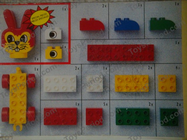 LEGO 1659 Duplo Tote Pack Set Parts List