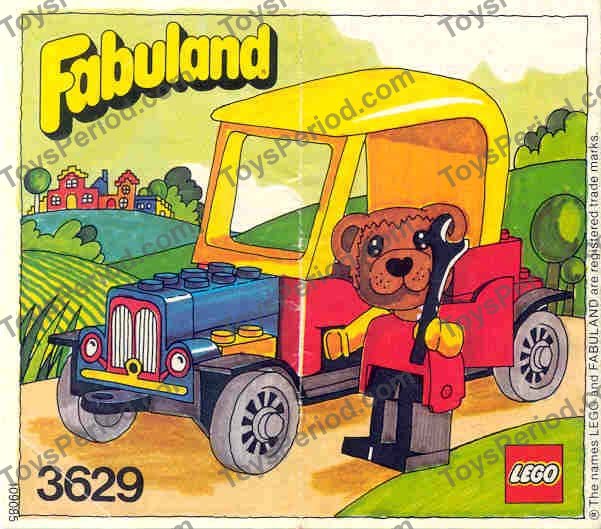 LEGO 3629 Barney Bear Instructions and Parts List