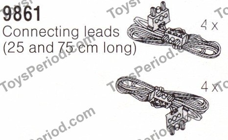 LEGO 9861 4.5v Connecting Leads Set Parts List