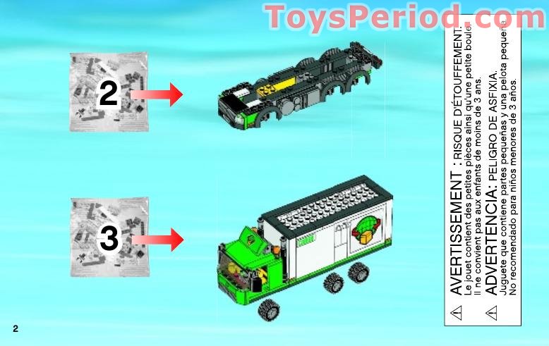 LEGO 60020 Cargo Truck Instructions and Parts List
