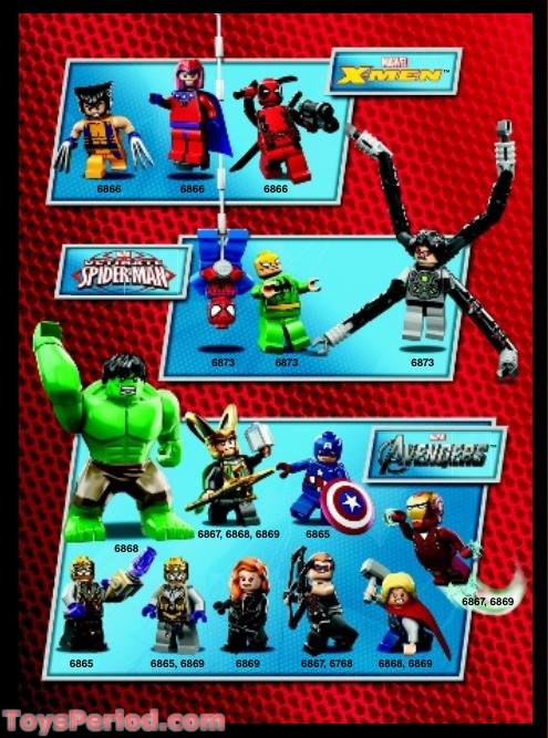 LEGO 6866 Wolverine's Chopper Showdown Instructions and Parts List